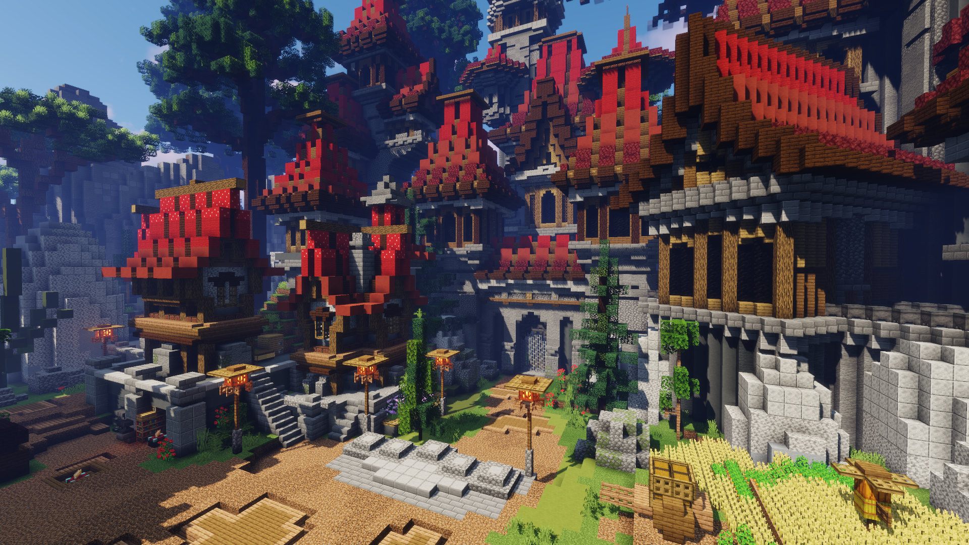 Factions/Survival Spawn - Red Medieval - 200x200 | Chunkfactory